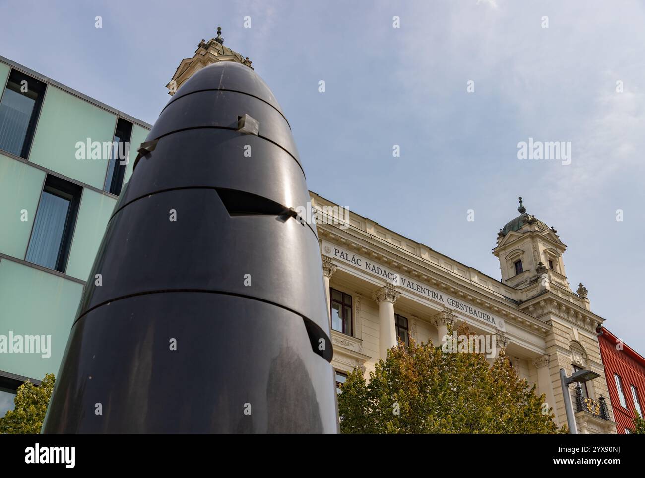 A picture of the Astronomical Clock of Brno and the Palace of the ...