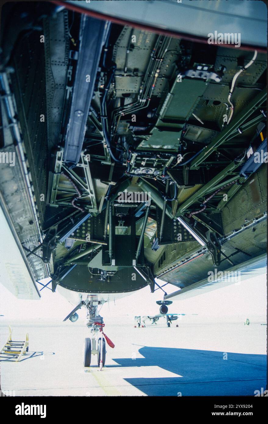 Looking forward in the F-106A internal armament bay. The front two AIM ...