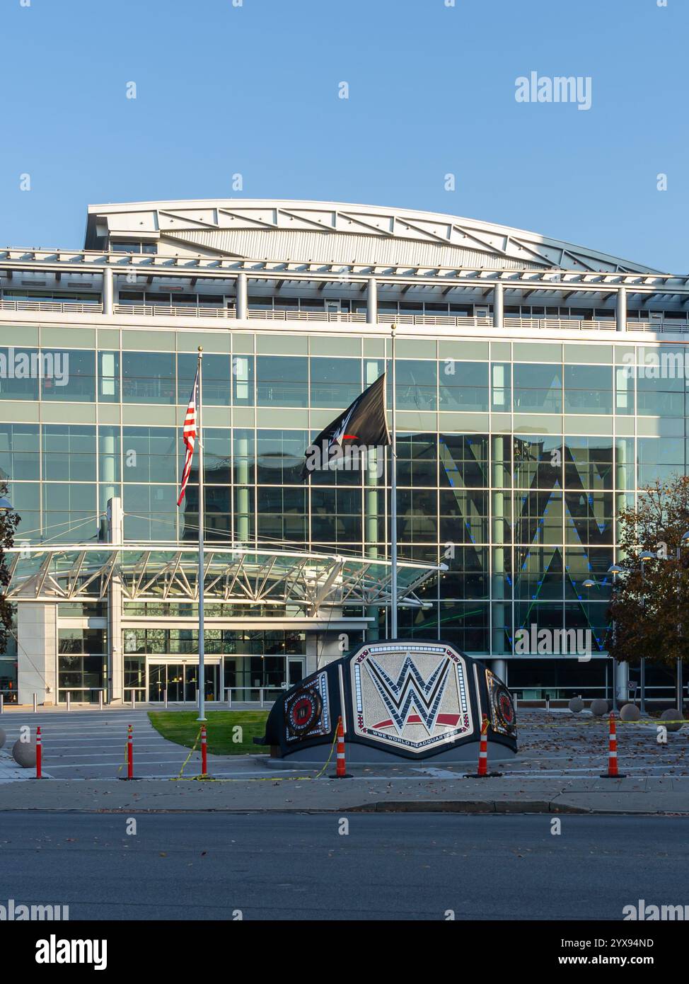 The office building of WWE on Washington Boulevard in Stamford ...