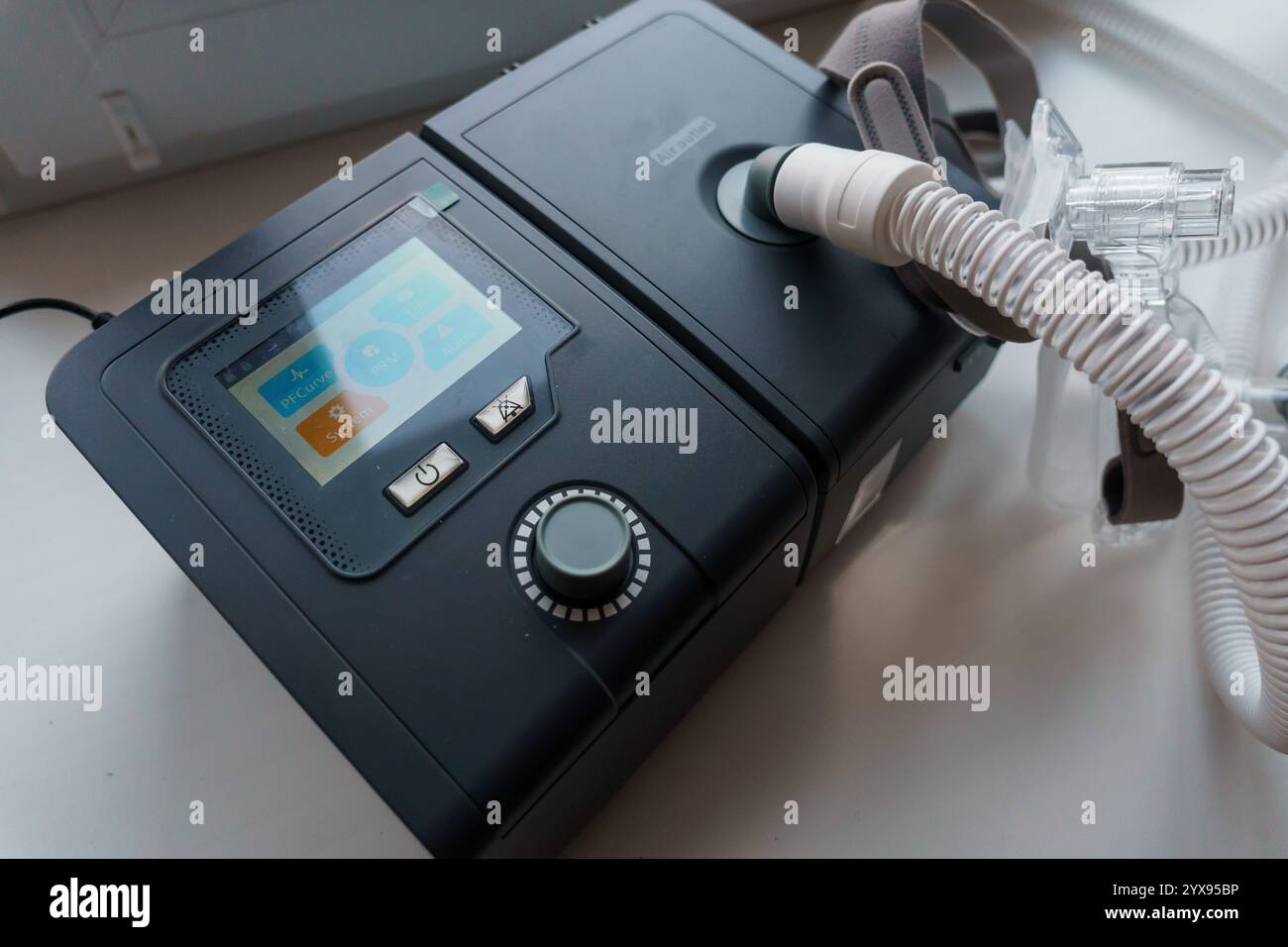 Advanced CPAP Machine for Sleep Apnea Therapy Stock Photo - Alamy