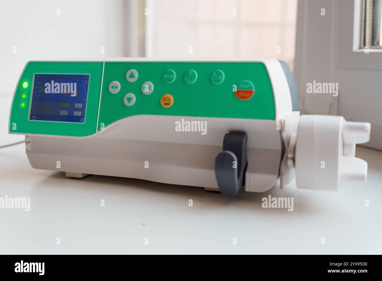 Advanced Infusion Pump for Medical Use with Digital Display Stock Photo ...