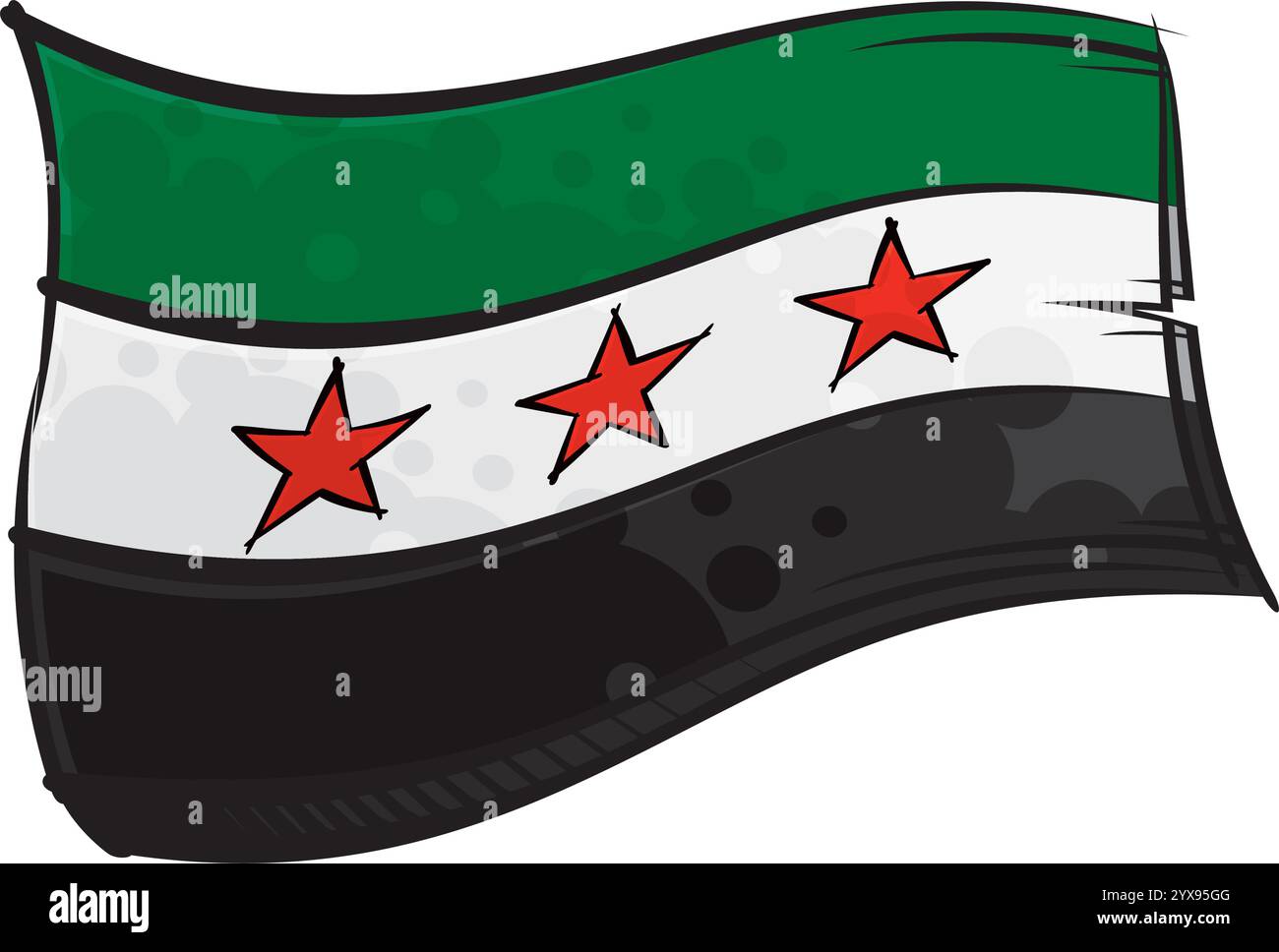 Syrian revolution flag Stock Vector Images - Alamy