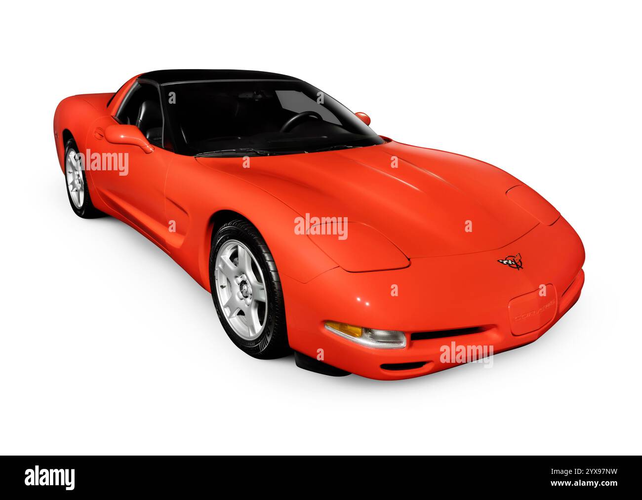 Red 1997 Chevrolet Corvette C5 Coupe isolated on white background with ...