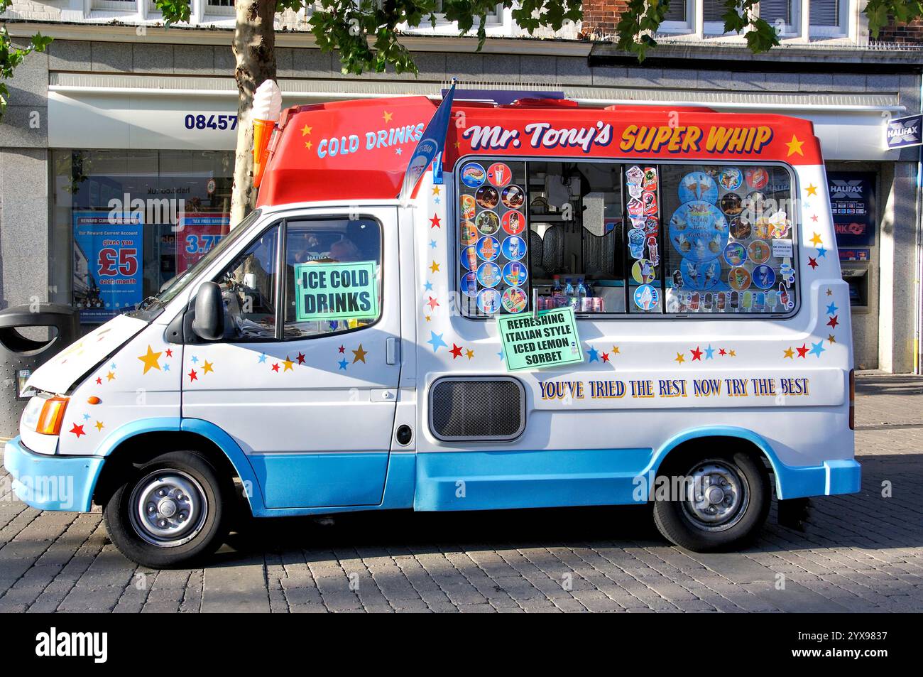 Mr Tony's super whip Ice-cream van, High Street, Staines-upon-Thames ...