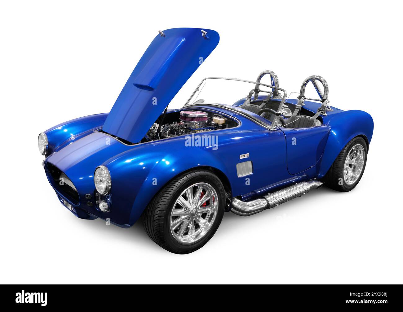 1966 Ford 427 Shelby AC Cobra custom classic sports car. Isolated on white background with ...