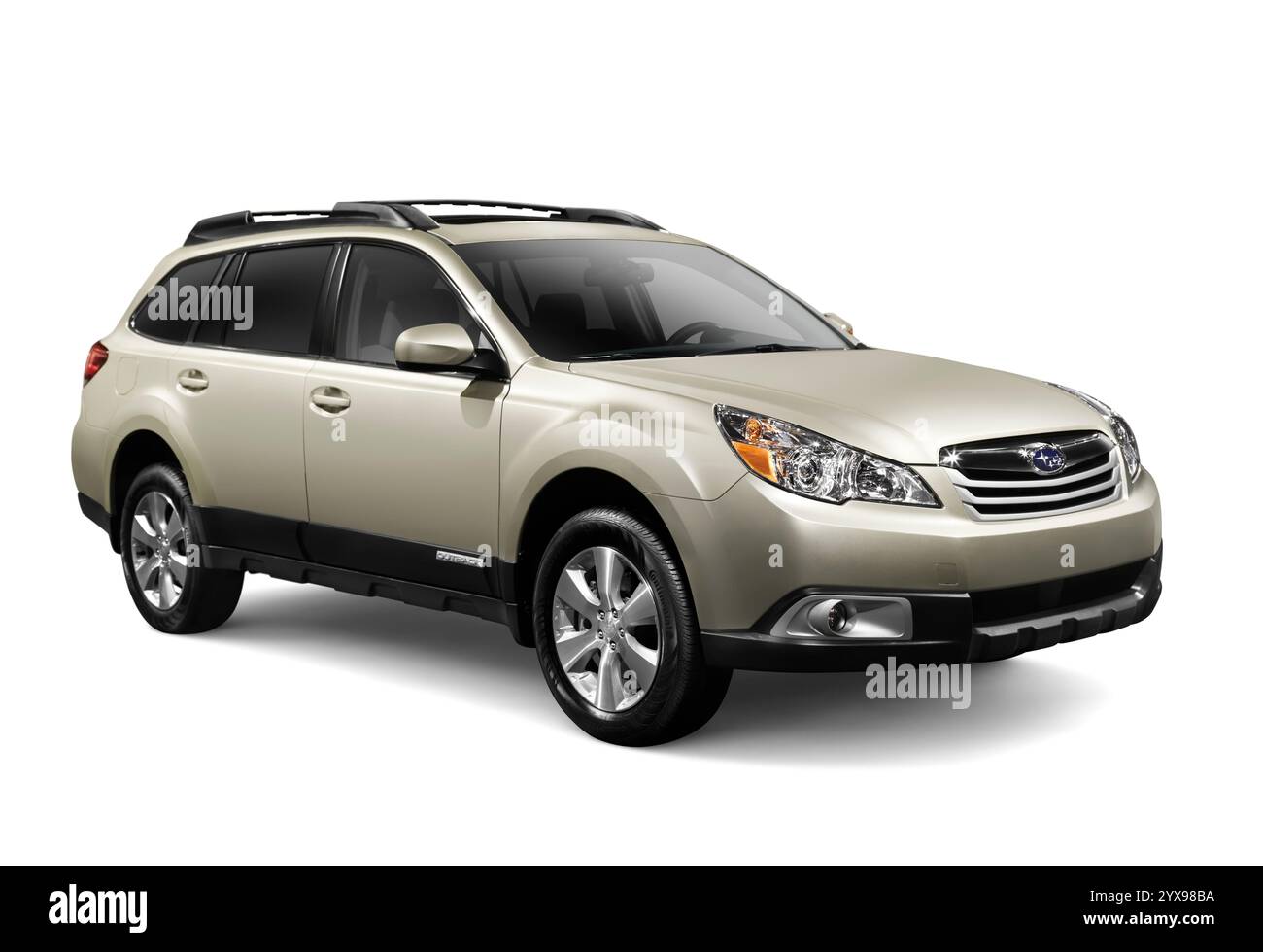 2010 Subaru Outback 2.5i sport-utility wagon car isolated on white ...