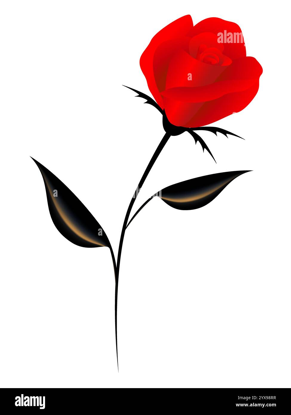 Red rose, element for design Stock Vector Image & Art - Alamy