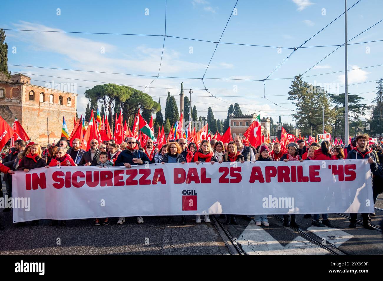 Rome, Rm, Italy. 14th Dec, 2024. Thousands join the march to protest ...