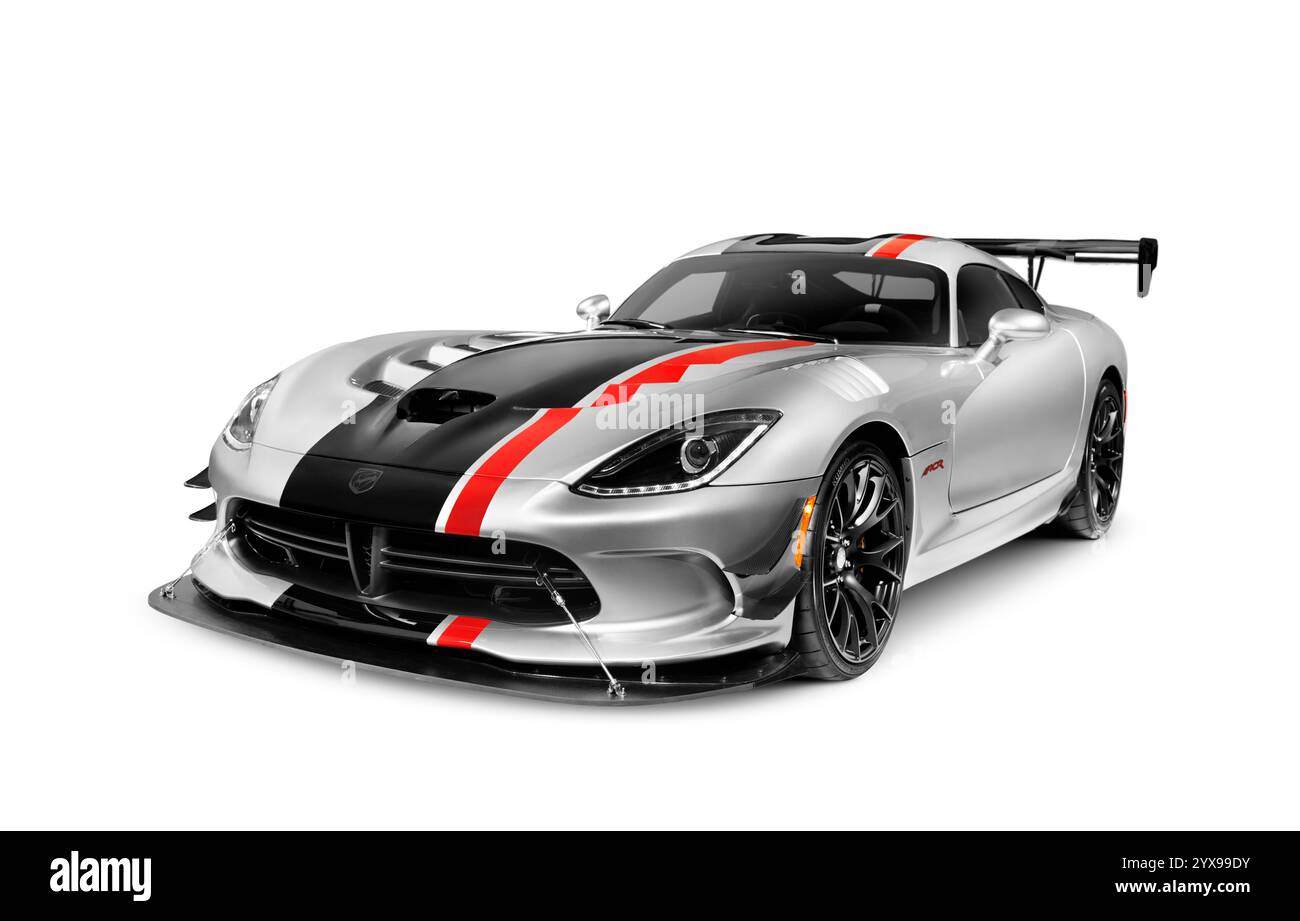 2016 Dodge Viper ACR sports car super car isolated on white background ...