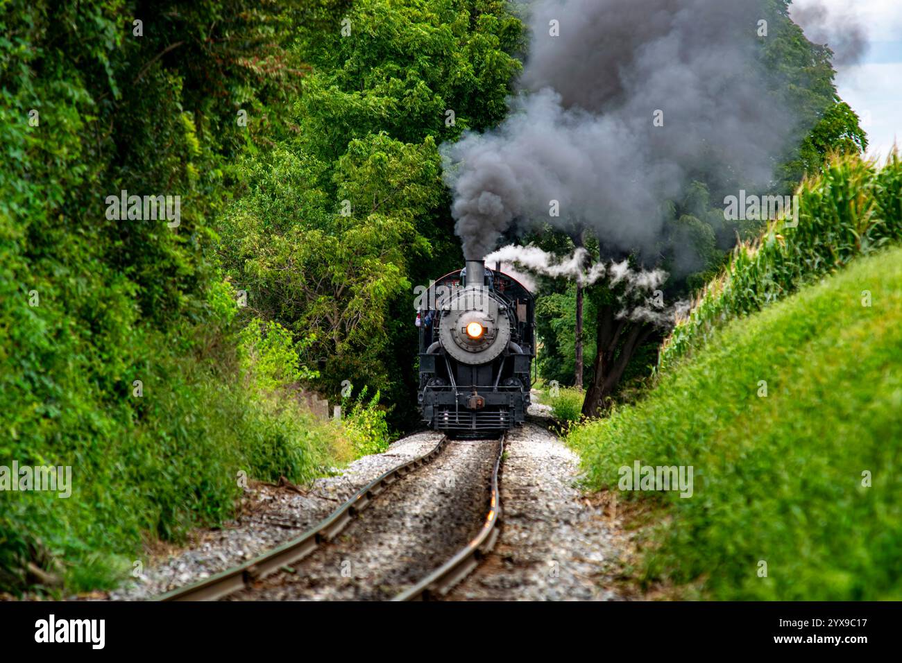 Powerful steam train puffs hi-res stock photography and images - Alamy
