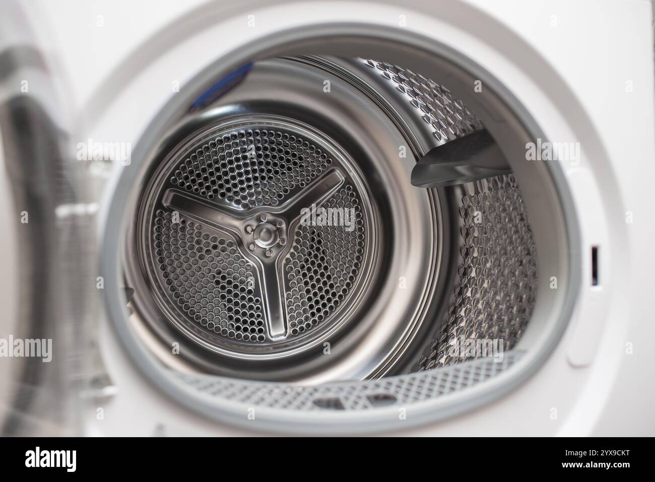 Inside of tumble dryer - new generation of dryer, household concept ...