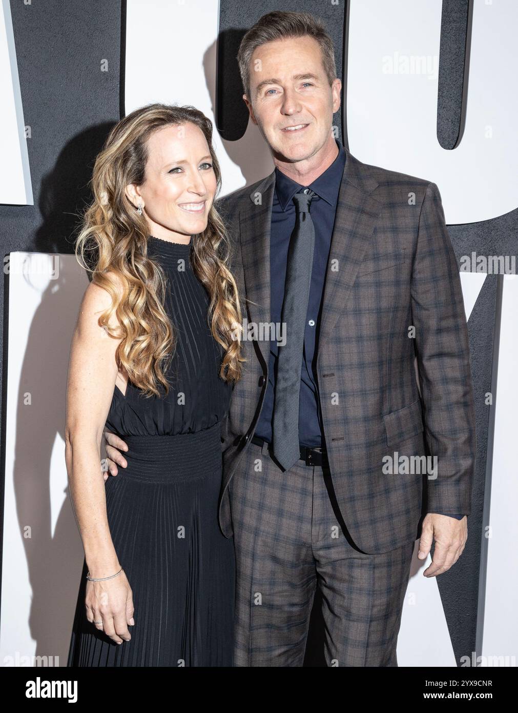 Shauna Robertson and Edward Norton attend the premiere of 'A Complete ...