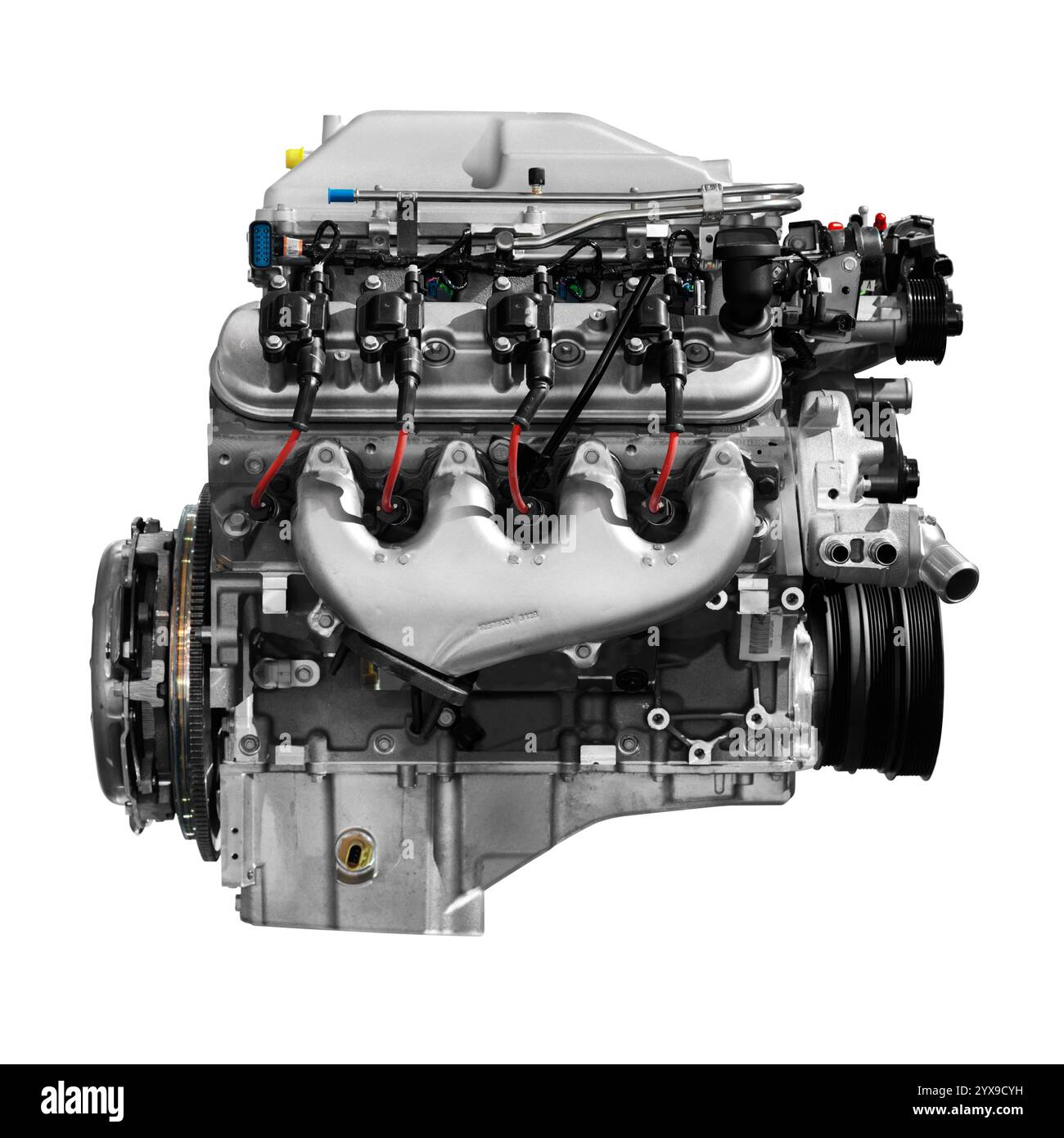 Supercharged V8 Cadillac 556HP 6.2L LSA engine isolated on white ...