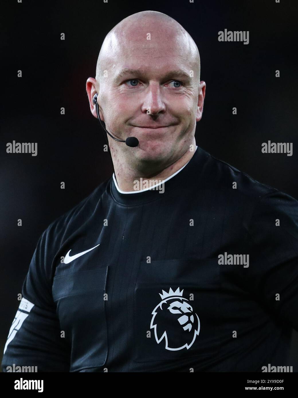 Referee Simon Hooper during the Premier League match Wolverhampton ...