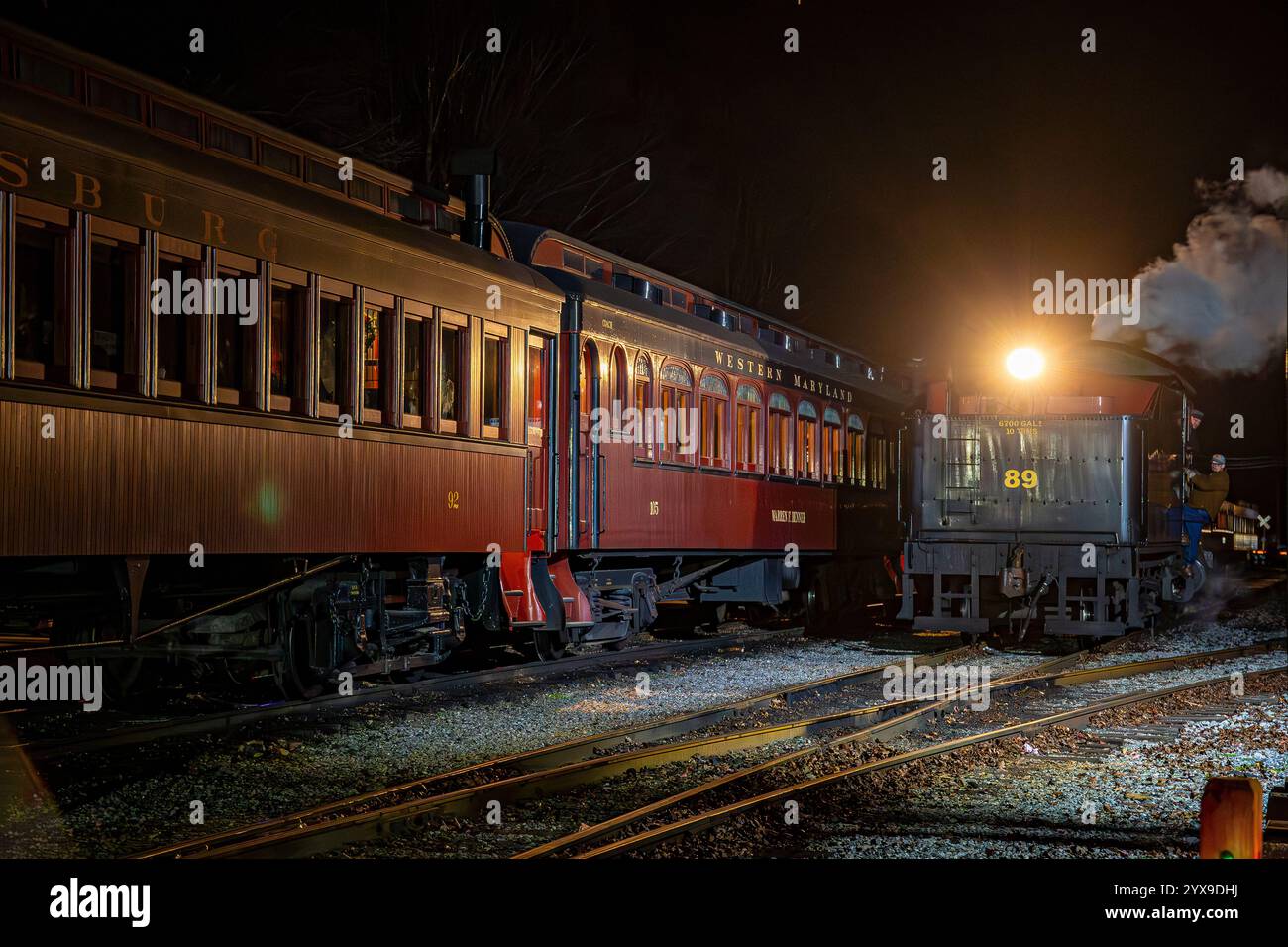 Strasburg, Pennsylvania, USA December 7, 2024 - Vintage steam ...