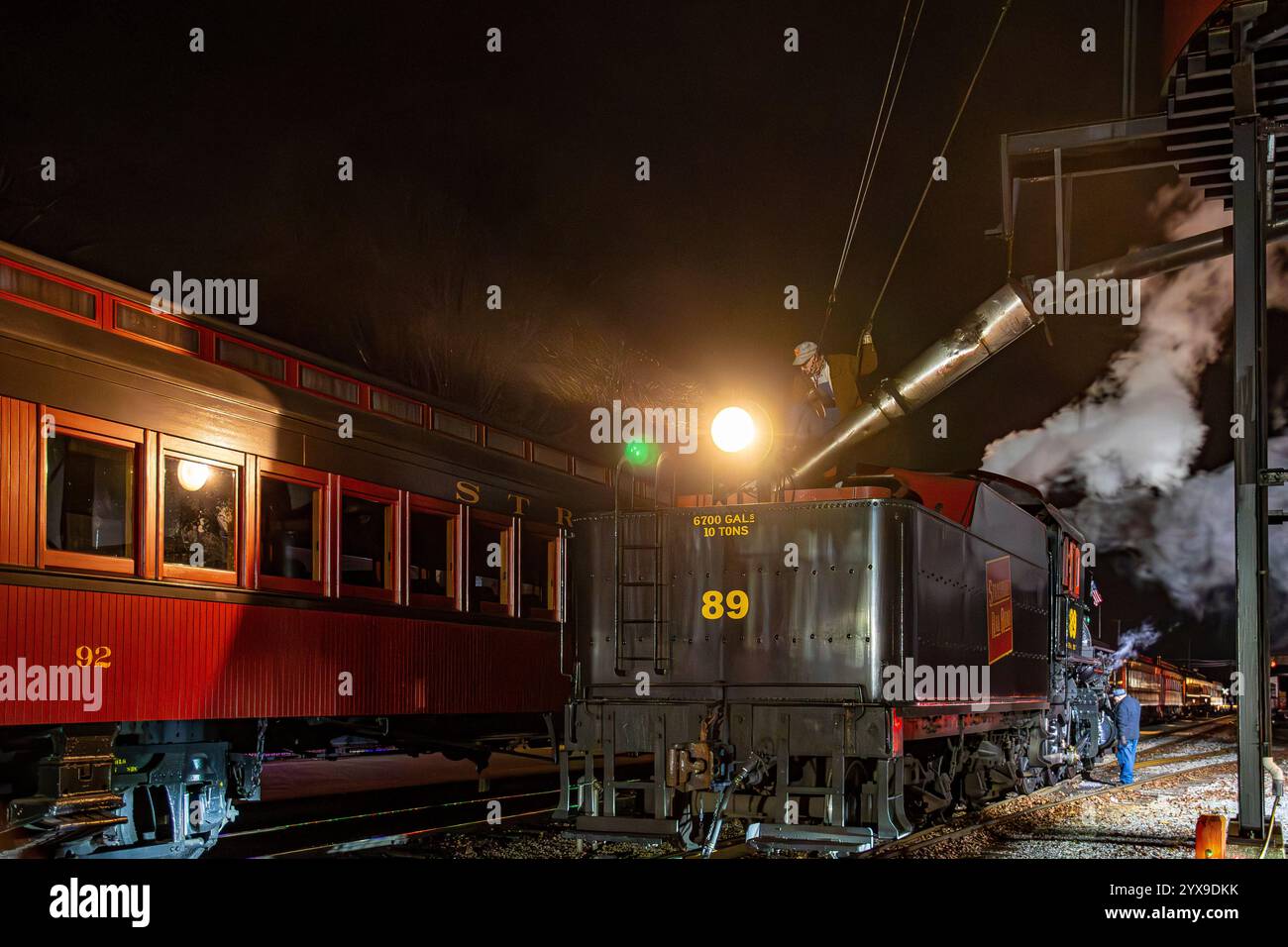 Strasburg, Pennsylvania, USA December 7, 2024 - Vintage steam ...