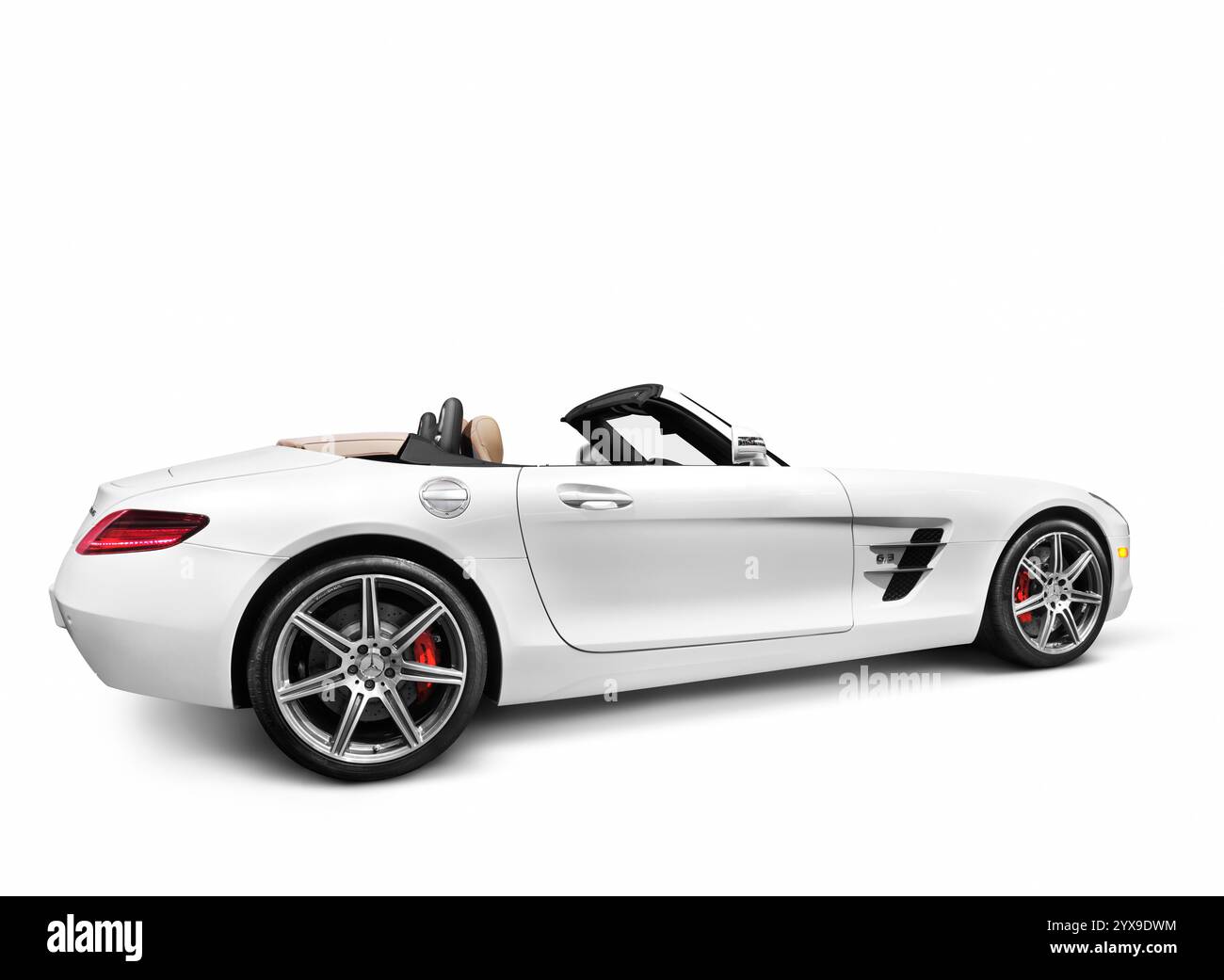 2012 Mercedes-Benz SLS AMG GT Roadster sports car side view isolated ...