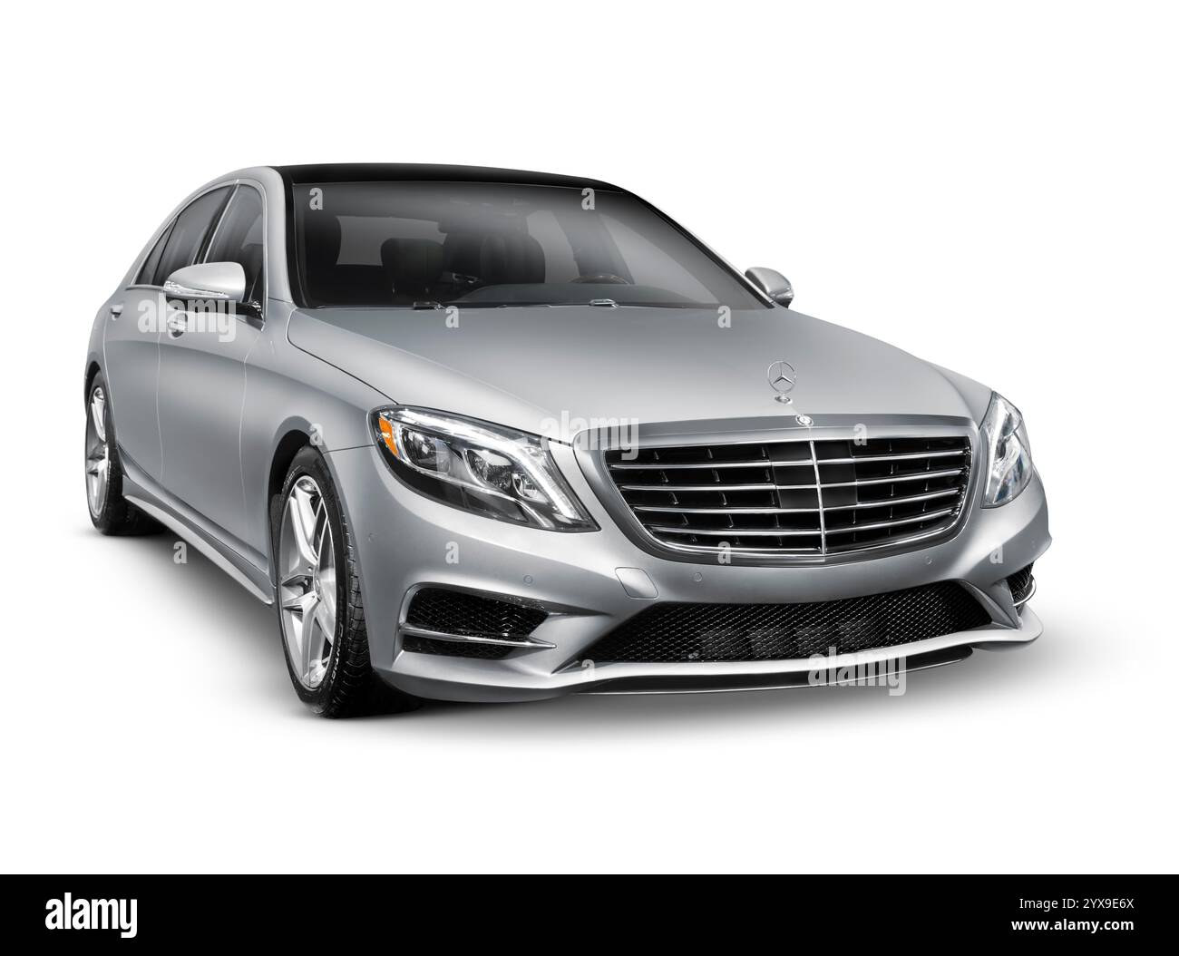 2014 Mercedes-Benz S550 S-class luxury sedan. Isolated car on white ...