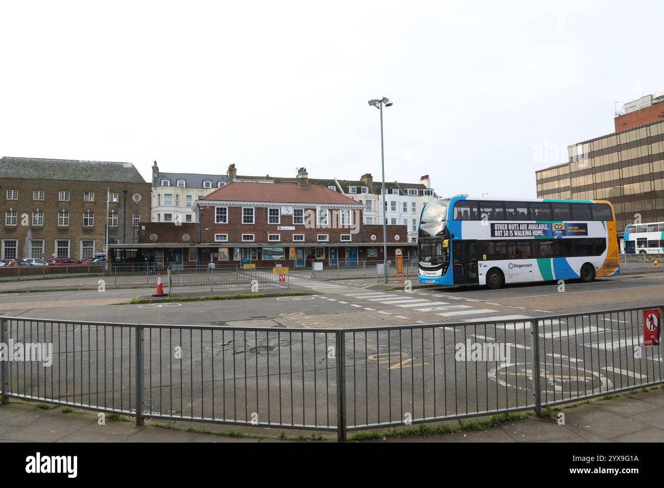 Folkestone bus station, Folkestone, Kent, England Stock Photo - Alamy