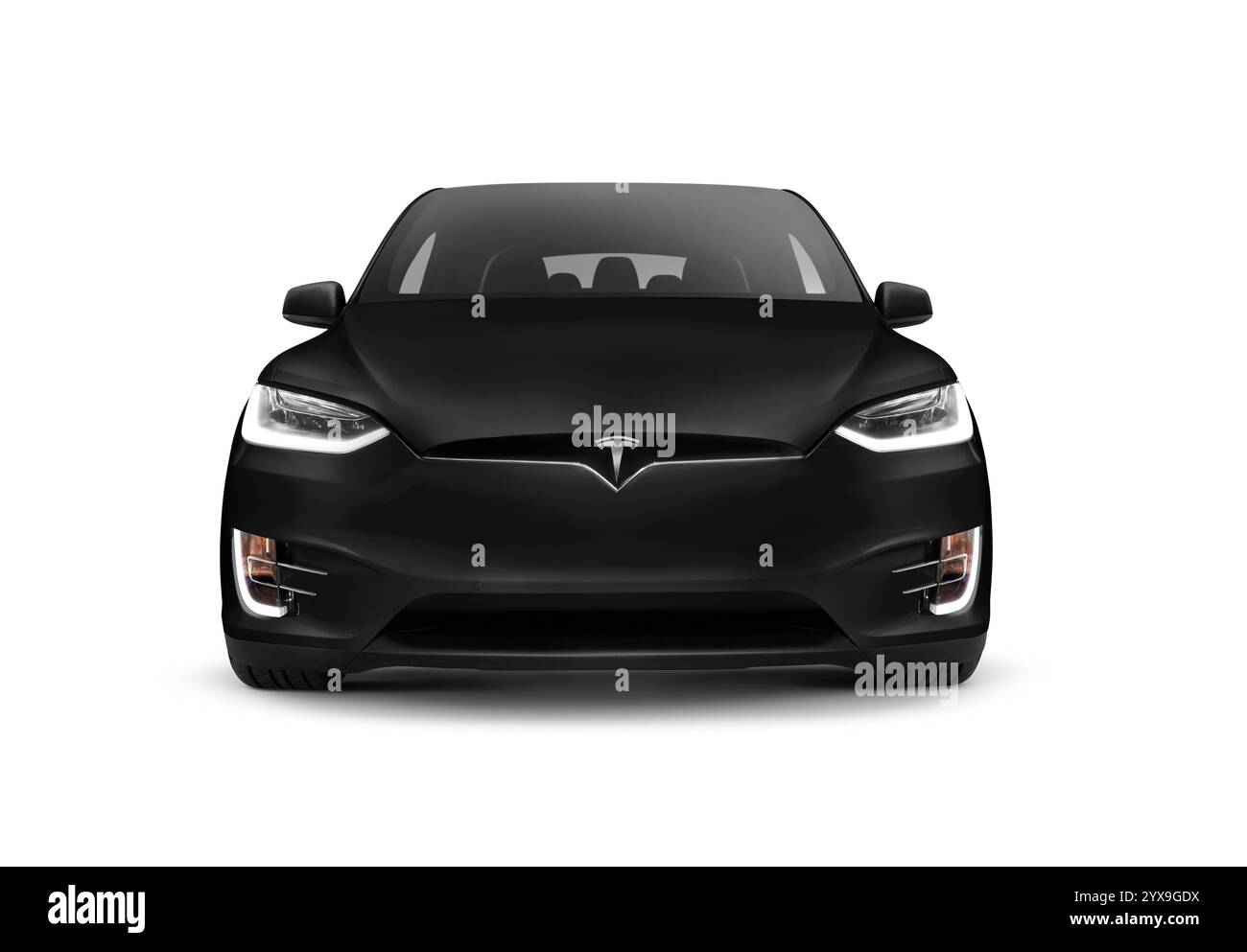 Wallpaper Tesla Model S Black Electric Car Front View Tesla Electric