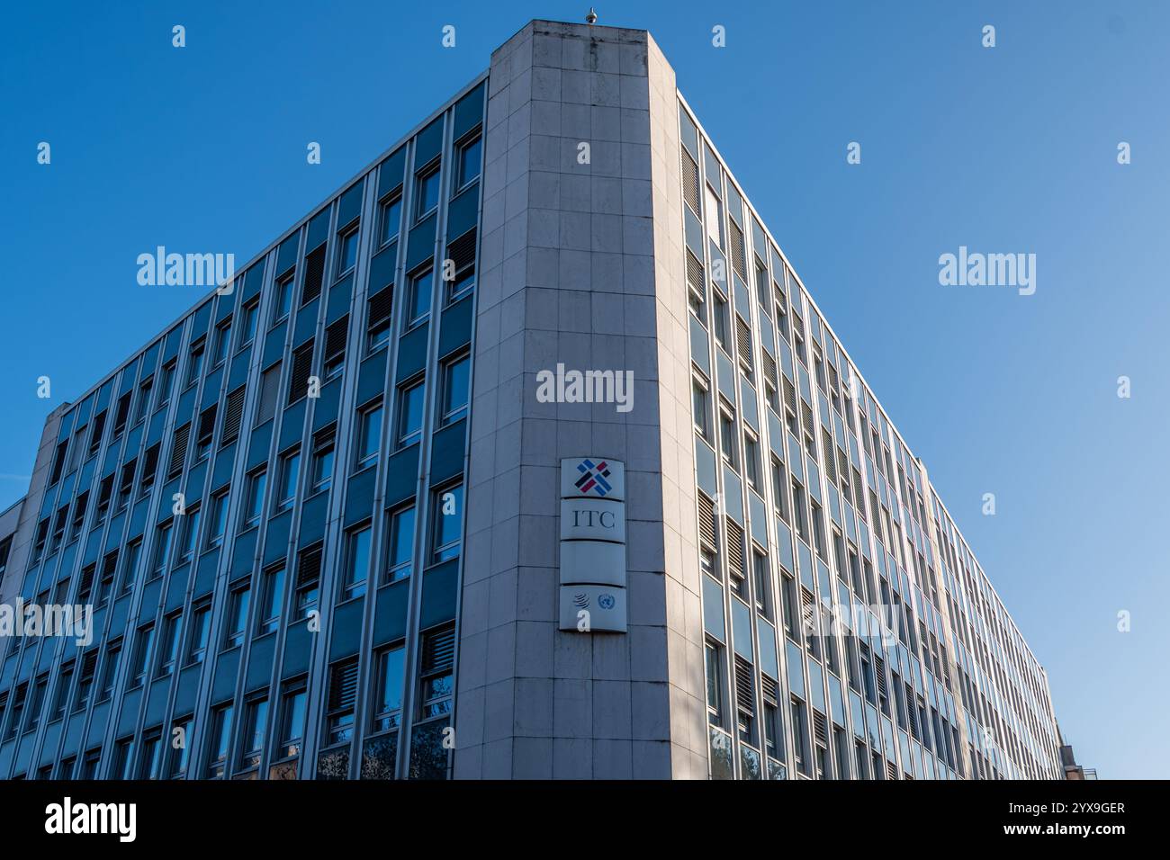 Facade of the International Trade Centre (ITC), a joint agency of the ...
