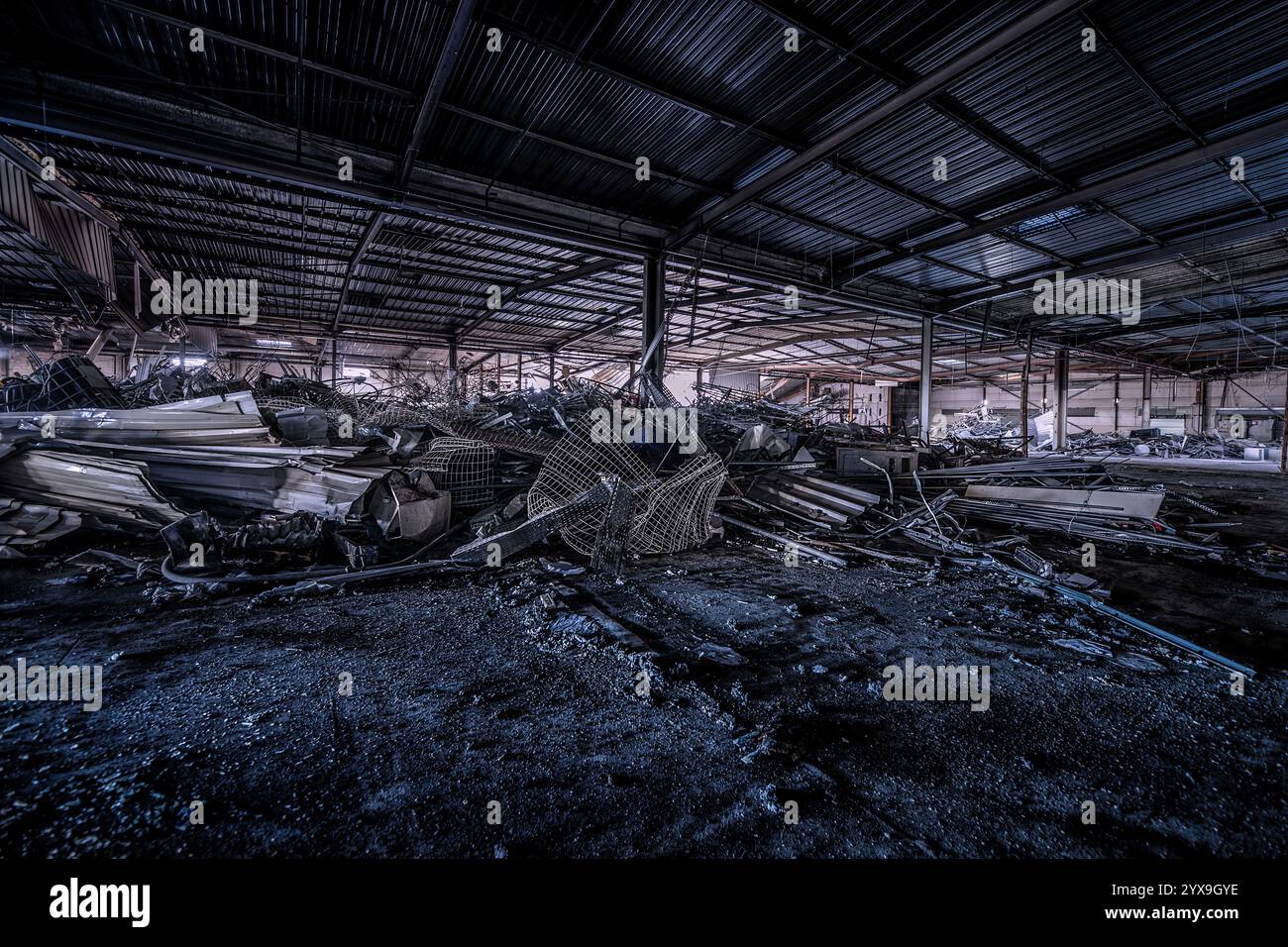 The Abandoned Warehouse After the Fire A Haunting Remnant of Total ...