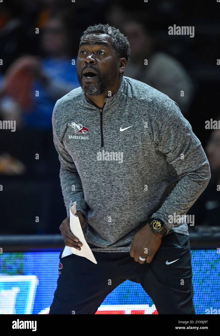 KNOXVILLE, TN - DECEMBER 14: North Carolina Central Eagles head coach ...