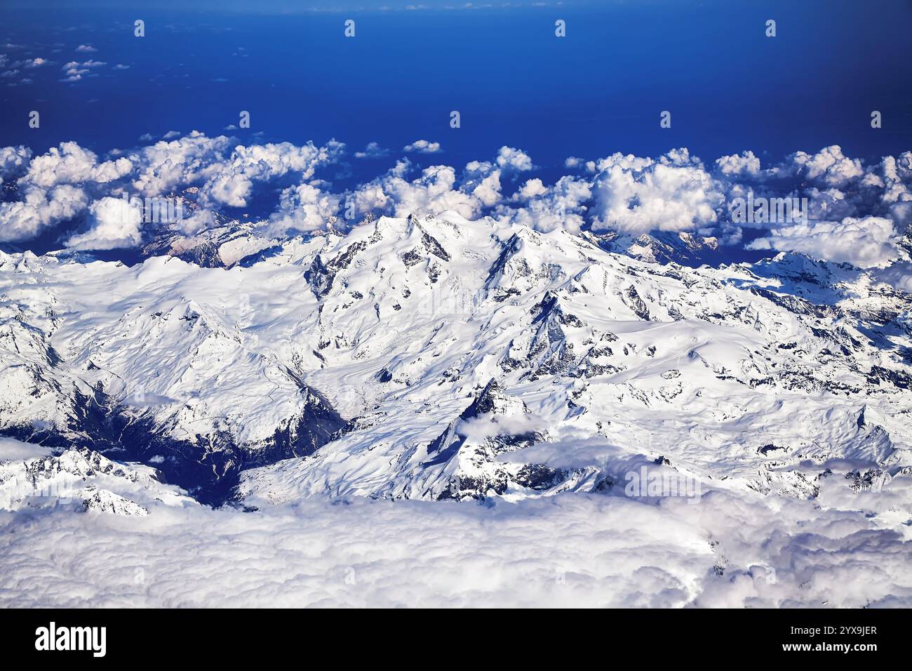 Aerial view valley town zermatt hi-res stock photography and images - Alamy