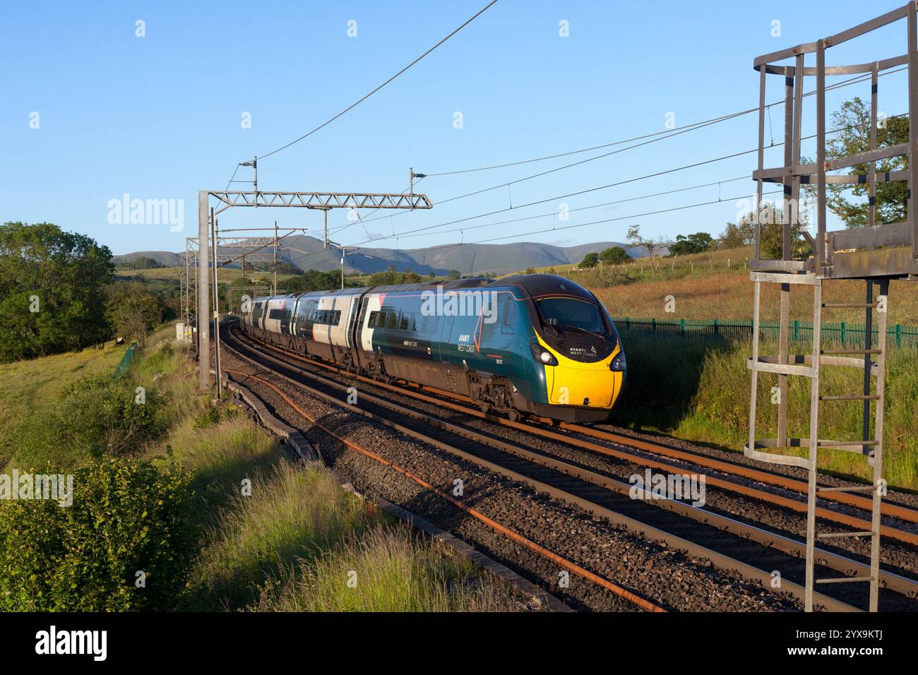 Avanti West Coast Alstom Pendolino train on the west coast mainline in ...
