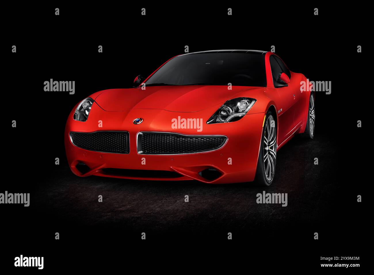 Red 2018 Karma Revero plug-in hybrid electric luxury sports sedan ...