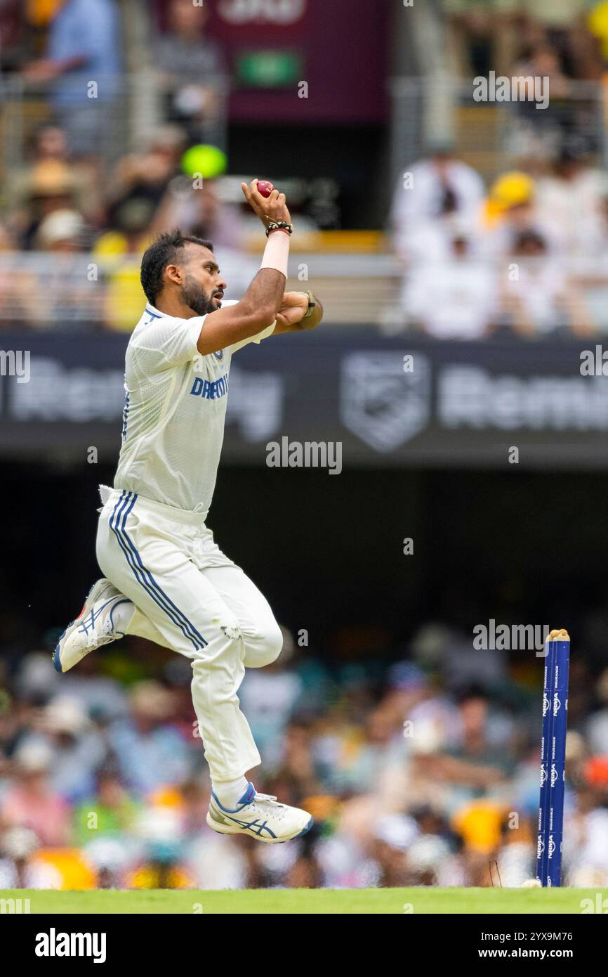 BRISBANE, AUSTRALIA - DECEMBER 14: Akash Deep of India bowls during Day ...