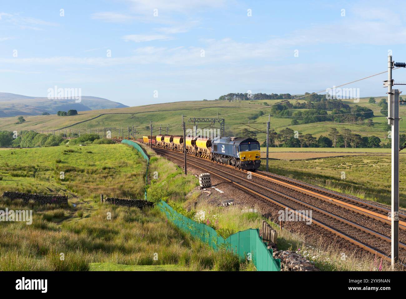 Direct Rail Services class 66 locomotive at Greenholme Cumbria on the ...