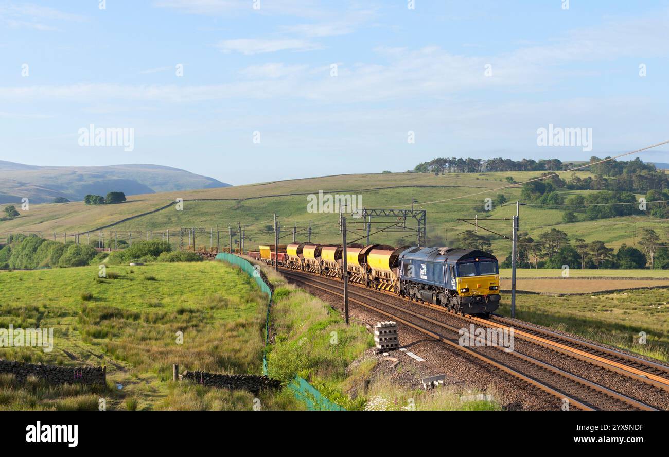 Direct Rail Services class 66 locomotive at Greenholme Cumbria on the ...