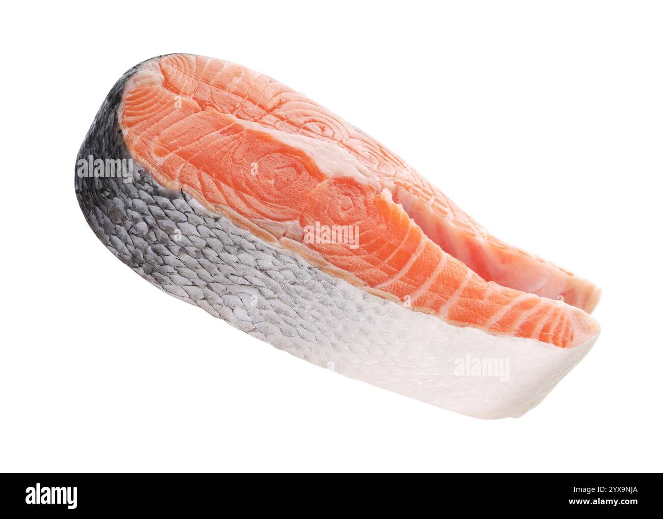 Cooking delicious red salmon steak Cut Out Stock Images & Pictures - Alamy