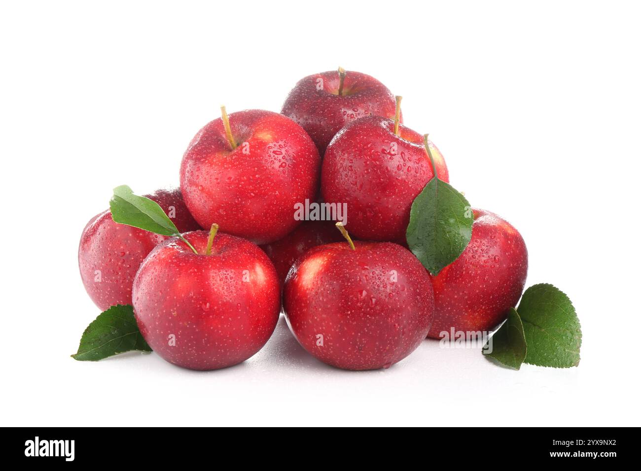 Fresh red wet apples Cut Out Stock Images & Pictures - Alamy