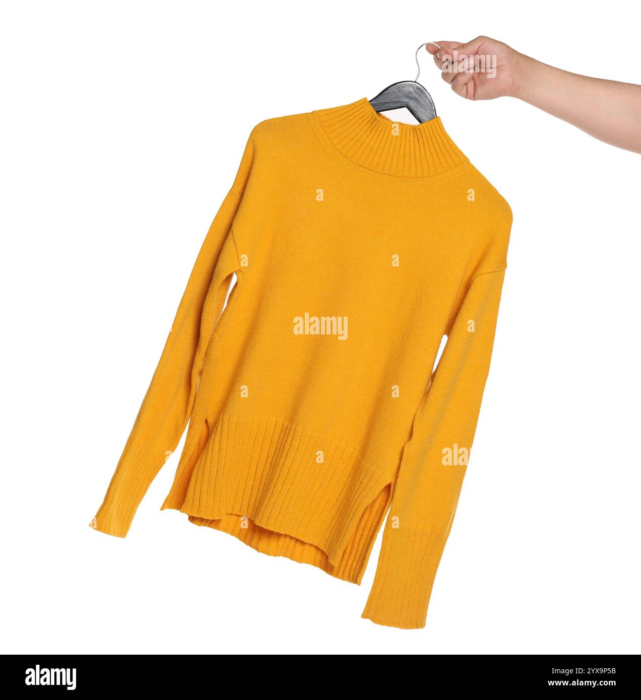 Woman orange sweater Cut Out Stock Images & Pictures - Alamy