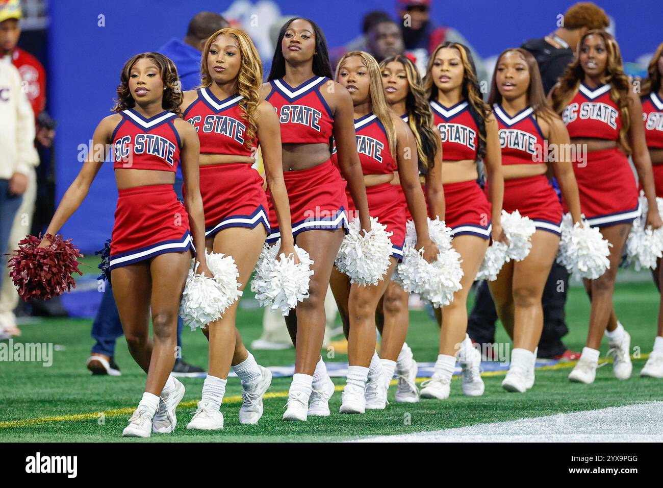Atlanta, Georgia. 14th Dec, 2024. South Carolina State's cheer squad ...