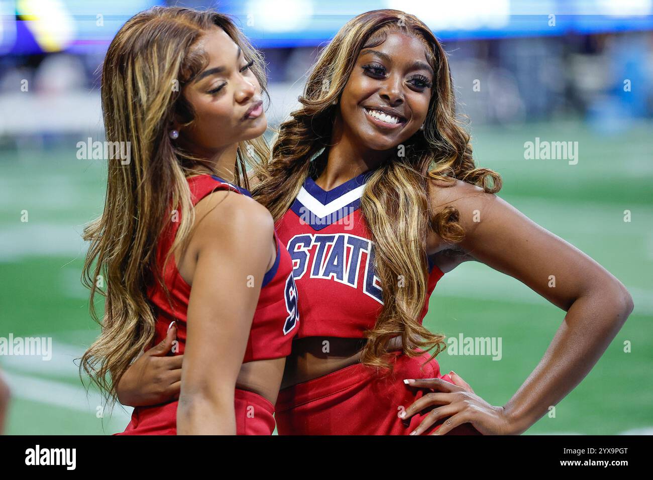 Atlanta, Georgia. 14th Dec, 2024. South Carolina State's cheer squad ...
