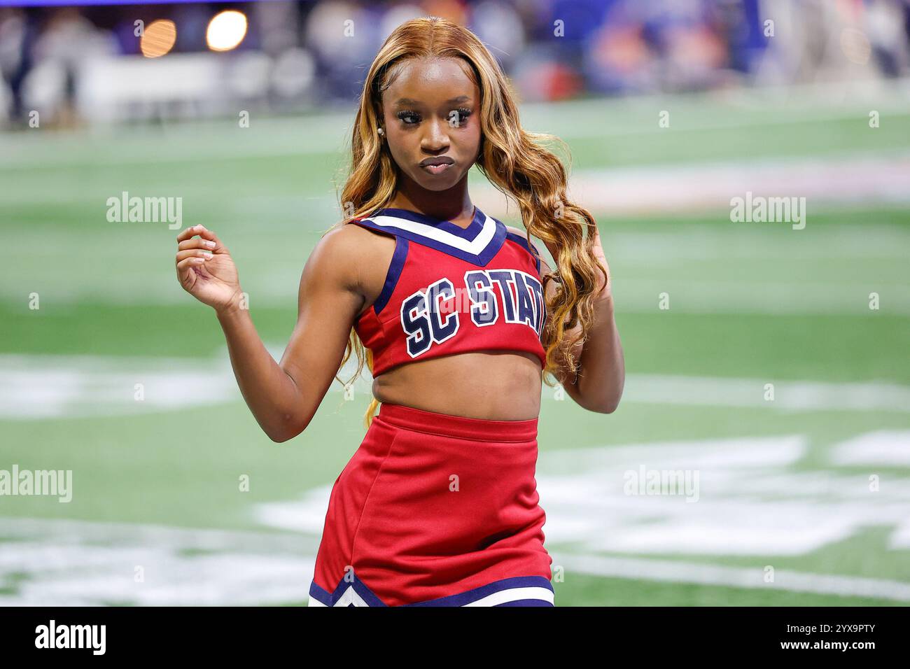 Atlanta, Georgia. 14th Dec, 2024. South Carolina State's cheer squad ...