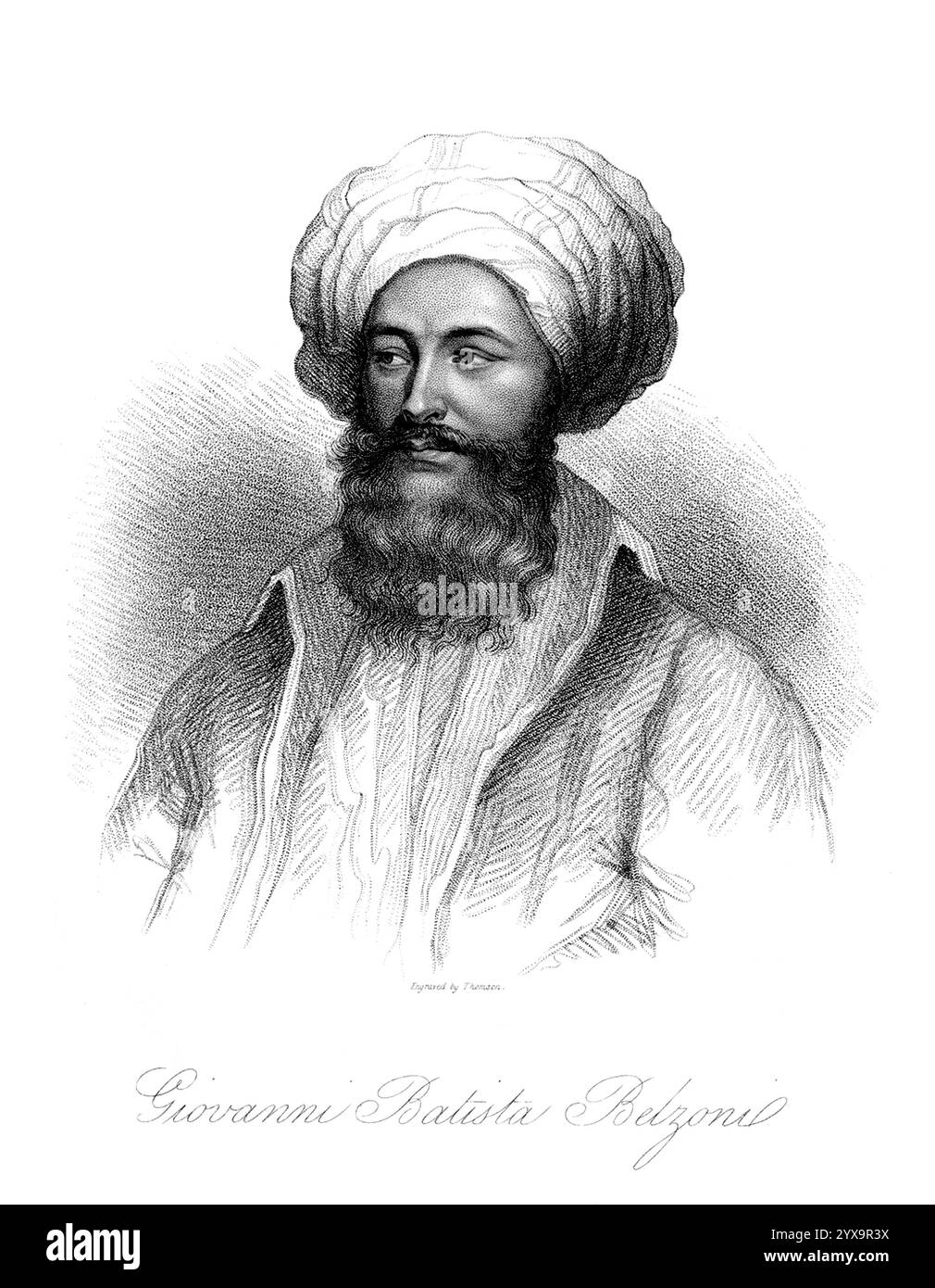 1822 c. , ITALY : The celebrated italian GIOVANNI BATTISTA BELZONI ...