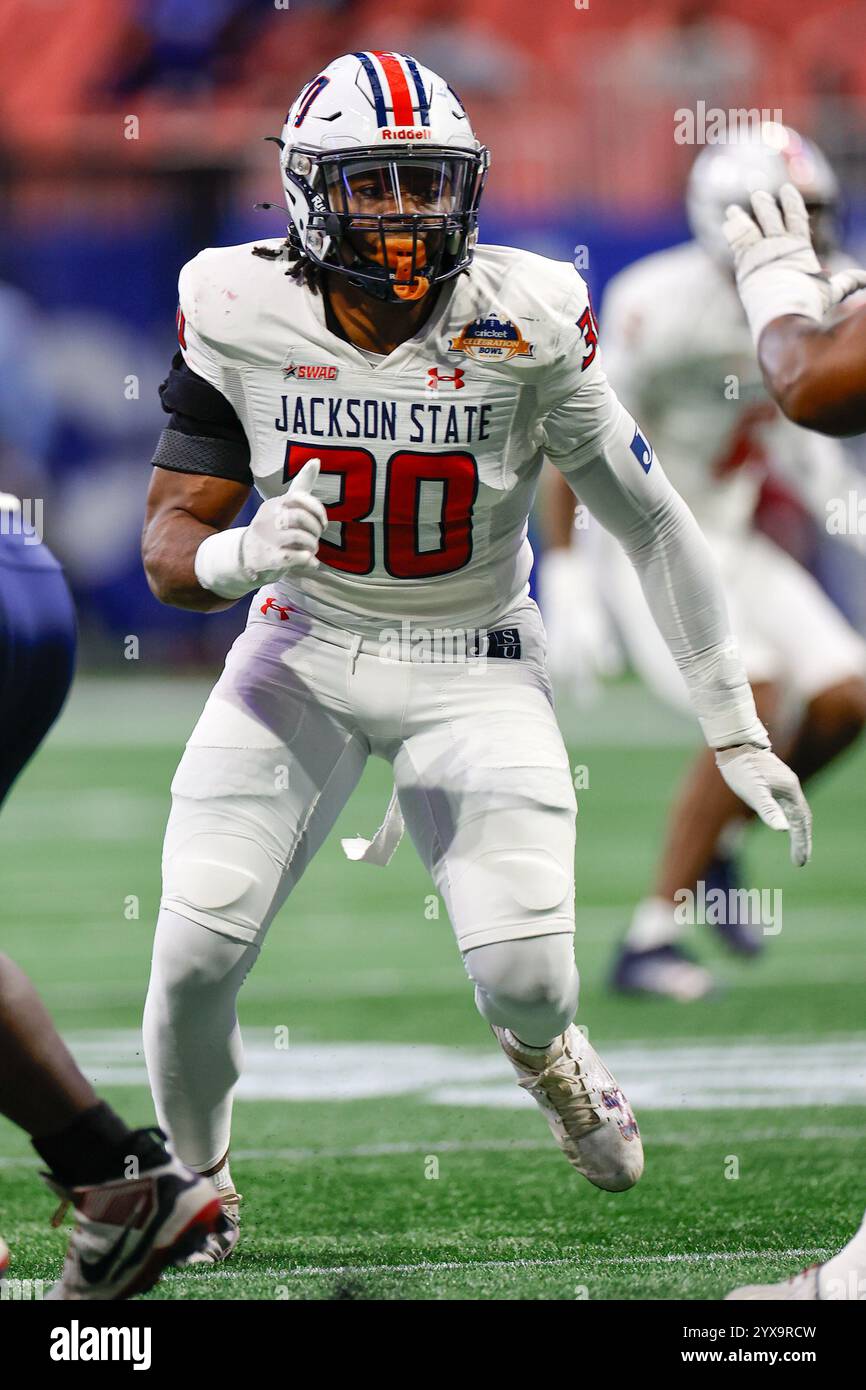 Atlanta, Georgia. 14th Dec, 2024. Jackson State's Ashton Taylor in ...