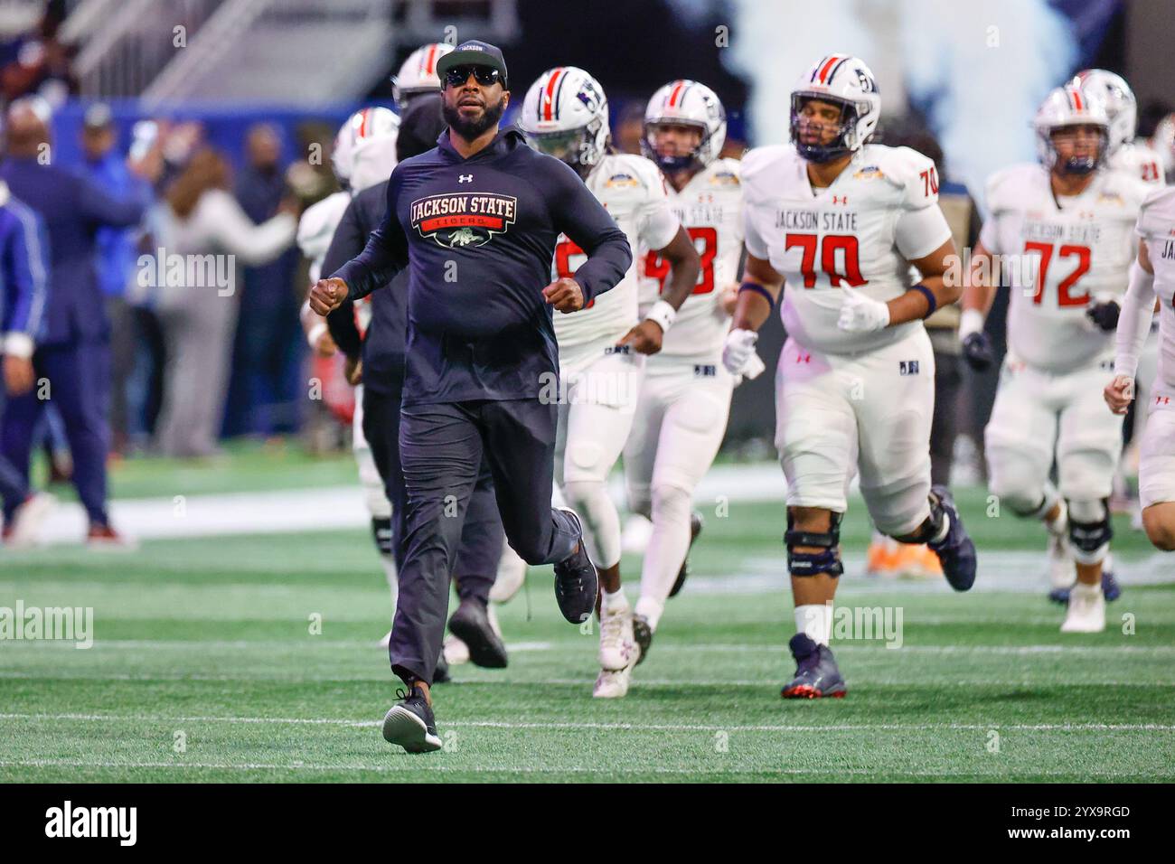 December 14, 2024: Jackson State head coach, T.C. Taylor, leads his ...