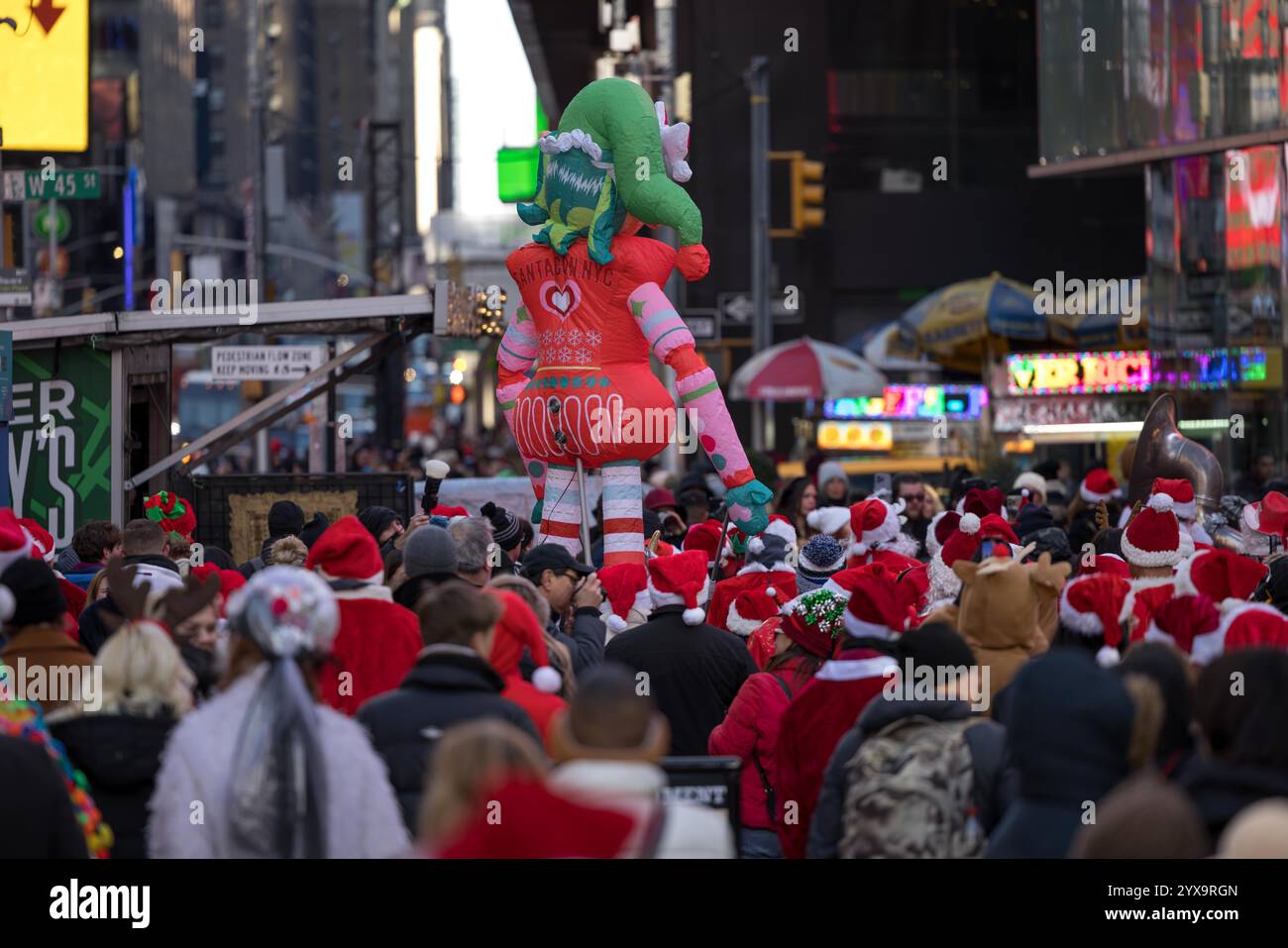 New York, United States . 14th Dec, 2024. People in Santa Claus ...