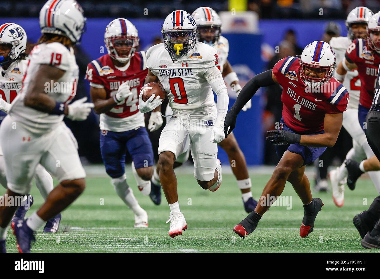 Atlanta, Georgia. 14th Dec, 2024. Jackson State's Travis Terrell ...