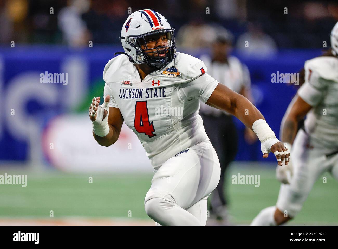 Atlanta, Georgia. 14th Dec, 2024. Jackson State's Tru Thompson in ...