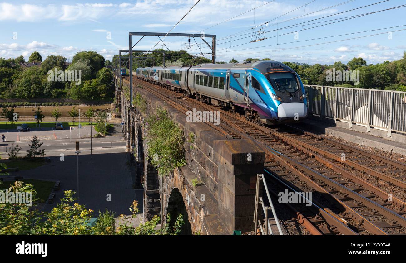 Transpennine express CAF class 397 electric train 397010 crossing ...
