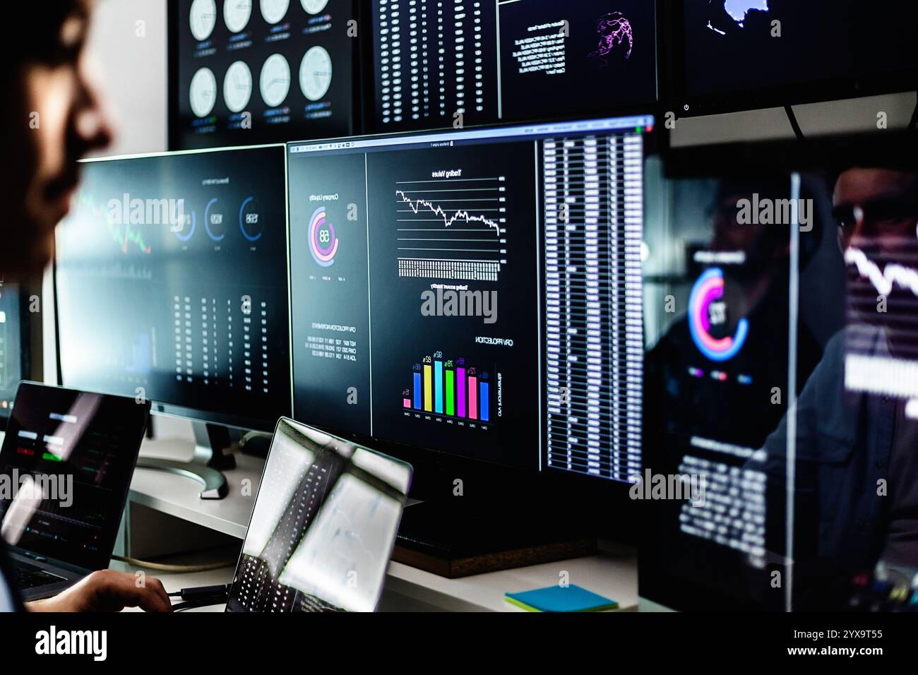 Screens display stock information hi-res stock photography and images ...