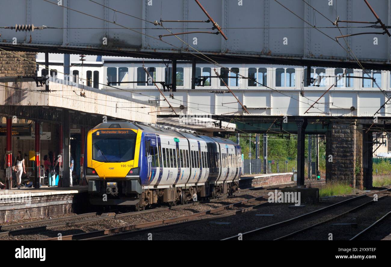 Northern Rail CAF class 195 diesel train 195109 at Lancaster railway ...