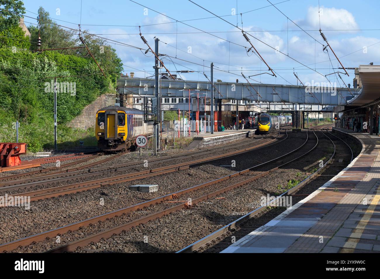 Northern Rail class 156 sprinter train and Avanti West Coast Pendolino ...