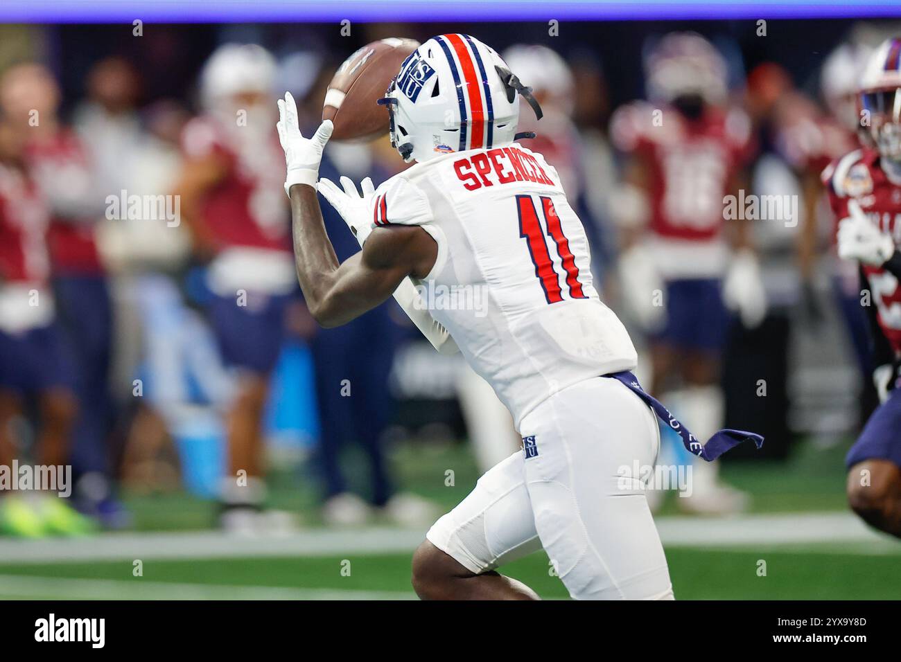 Atlanta, Georgia. 14th Dec, 2024. Jackson State's Isaiah Spencer (11 ...